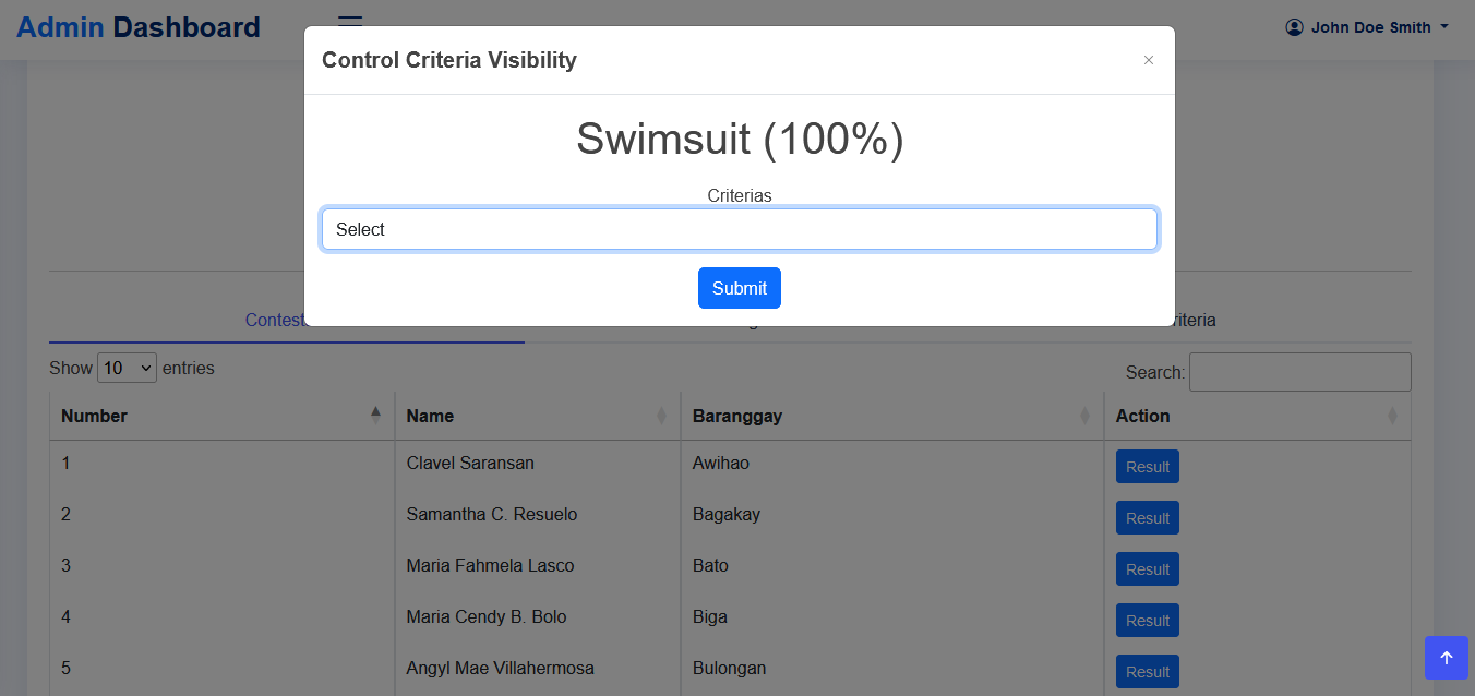 Tabulation System for the 2023 Toledo City Fiesta | tabulation-system