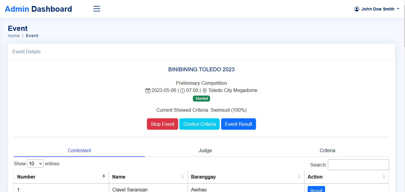 Tabulation System for the 2023 Toledo City Fiesta | tabulation-system